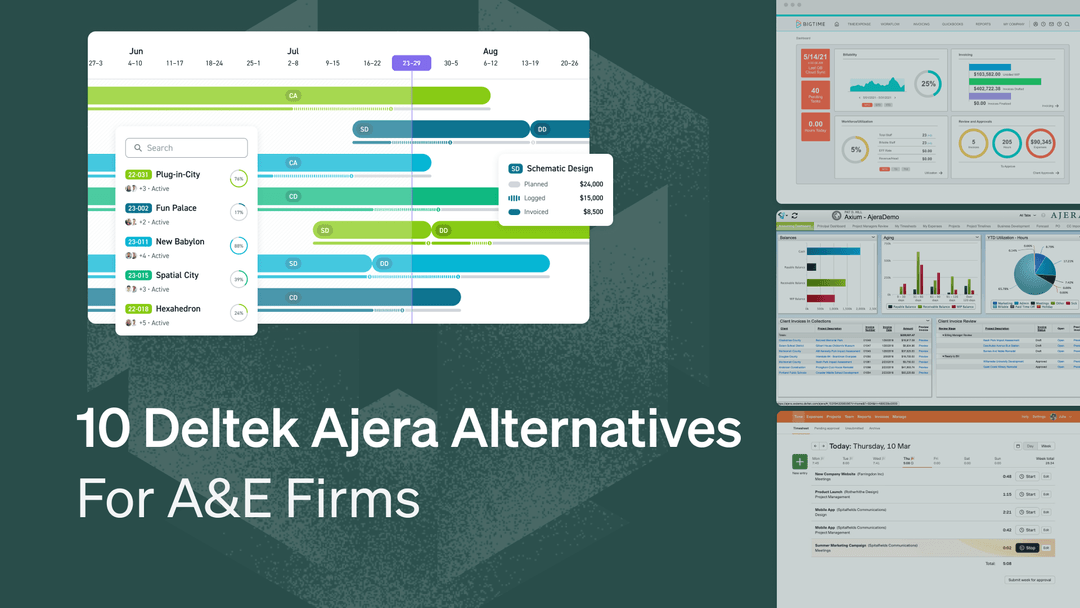 10 Deltek Ajera Alternatives for Architecture & Engineering Firms - Monograph